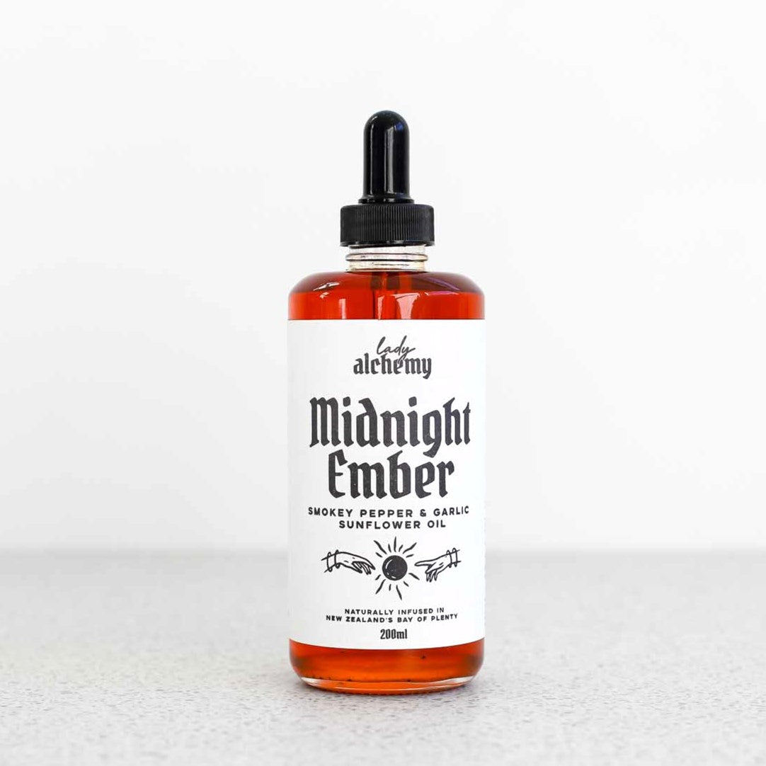 Midnight Ember - Smokey Pepper & Garlic Sunflower Oil – Lady Alchemy